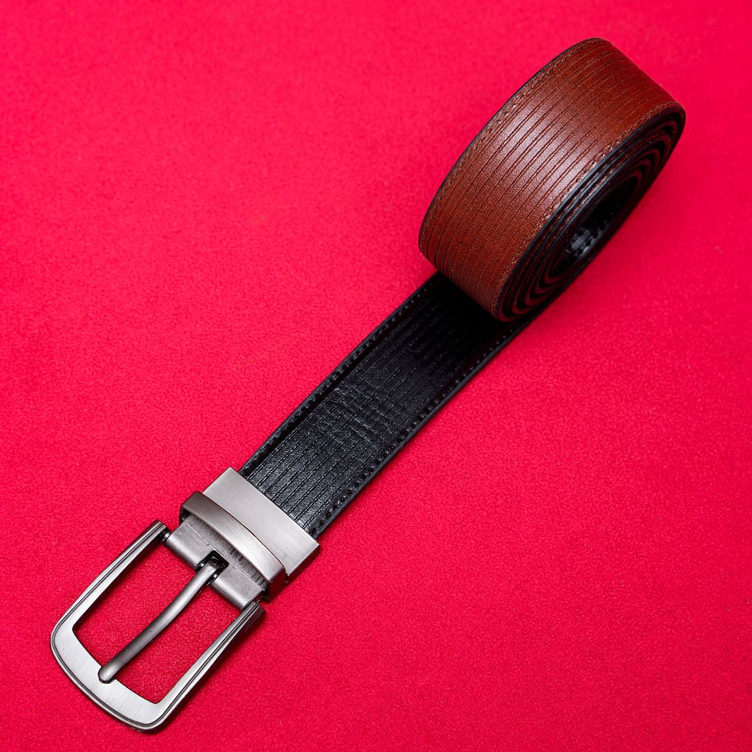Black & Brown Lining Reversible Leather Belts